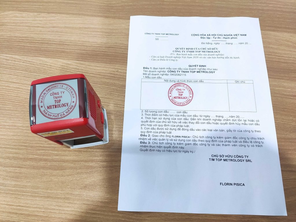 PROCESS TO BUY & USE COMPANY STAMP - Topa.vn